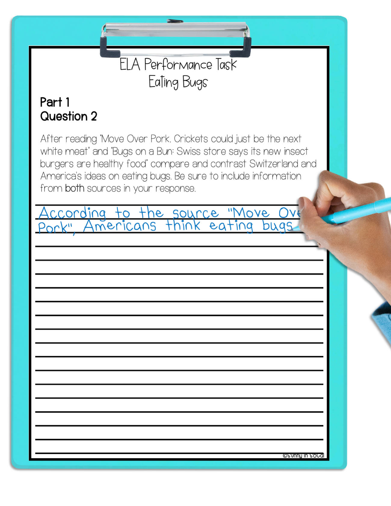4th grade Performance Task | Eating Insects | Made By Teachers