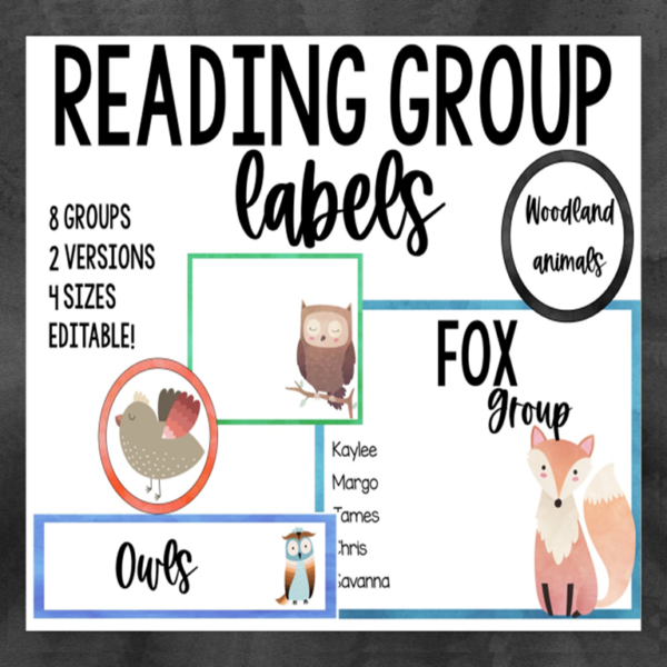 Reading Groups Labels | Woodland Watercolor | Made By Teachers