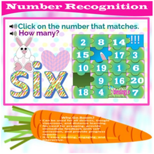 Easter Subitizing with Numeric Words Hidden Picture Number Sense 1-20 ...