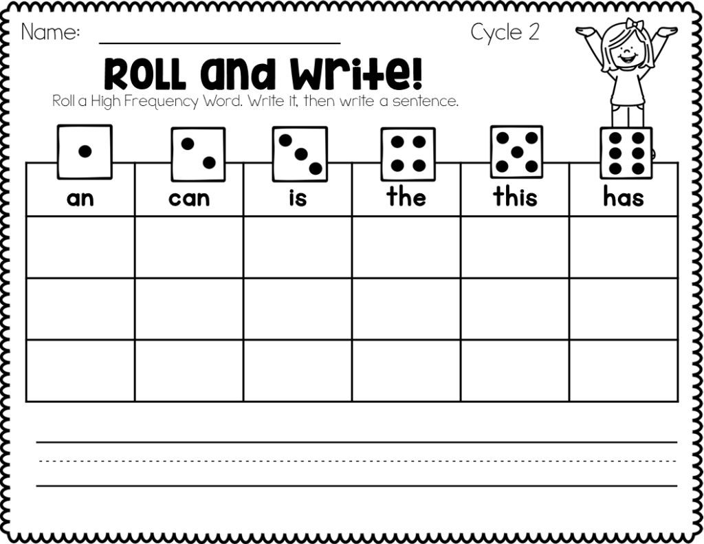 Roll and Write | First Grade | Skills Block | Made By Teachers