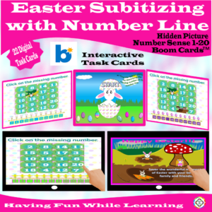 Easter Subitizing with Number Line Hidden Picture Number Sense 1-20 ...