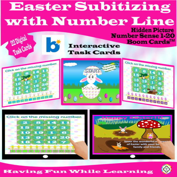 Easter Subitizing with Number Line Hidden Picture Number Sense 1-20 ...