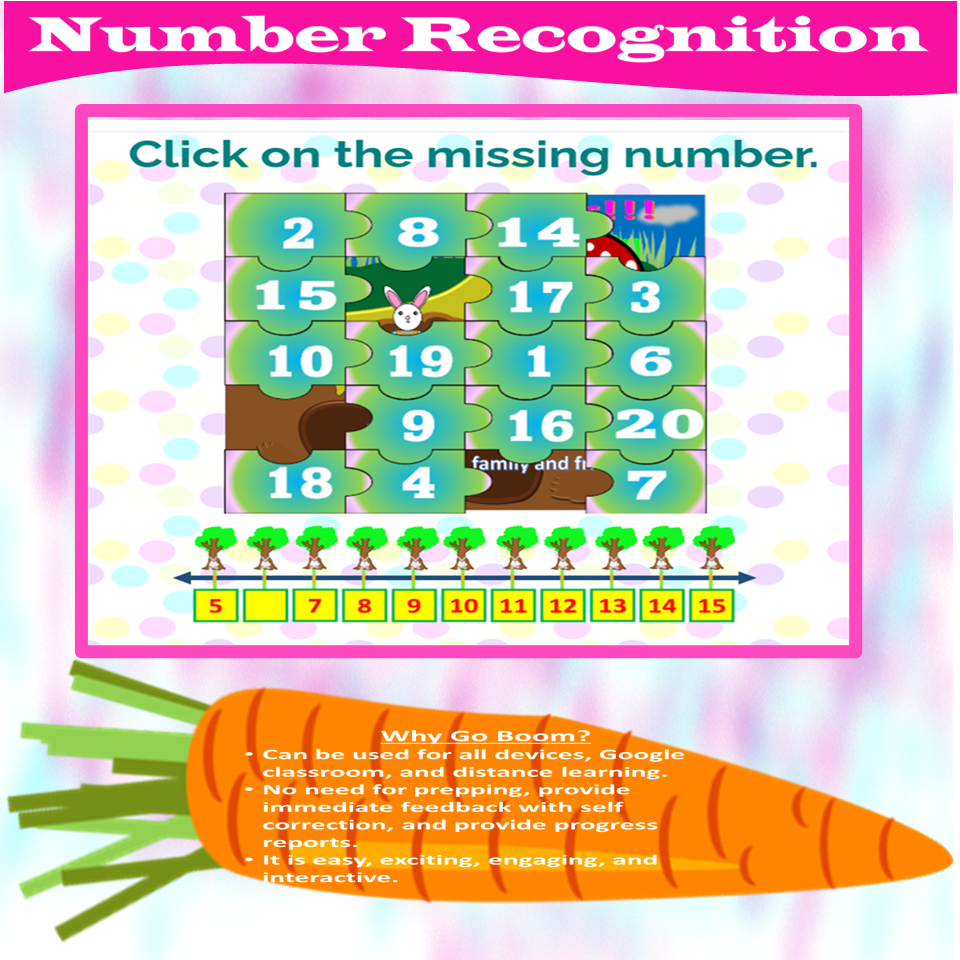 Easter Subitizing with Number Line Hidden Picture Number Sense 1-20 ...