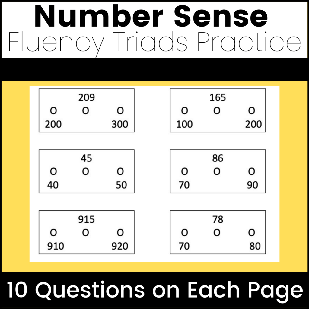 Number Sense Fluency Triads Math Test Prep | Made By Teachers
