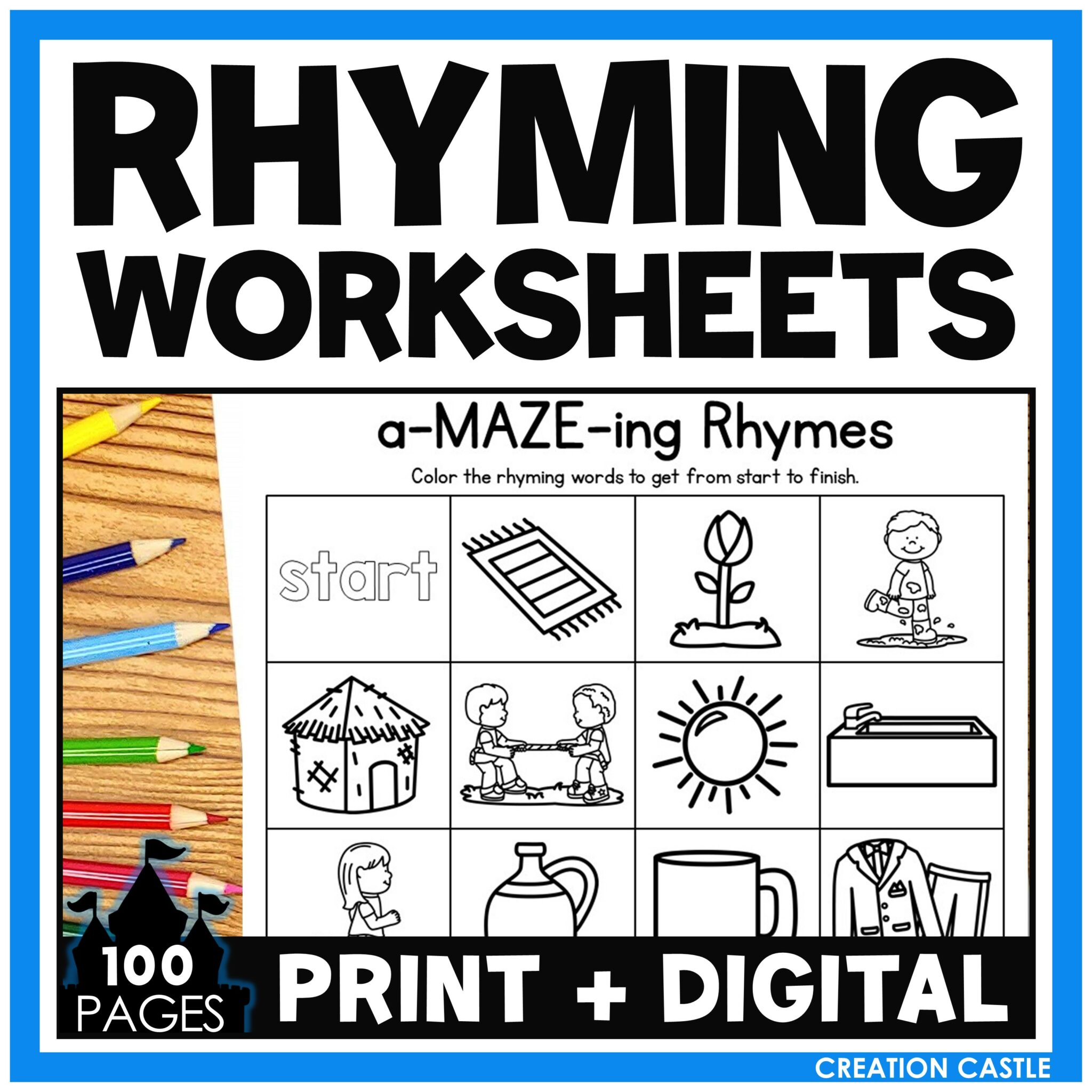 Rhyming Words Worksheets with Pictures | Made By Teachers