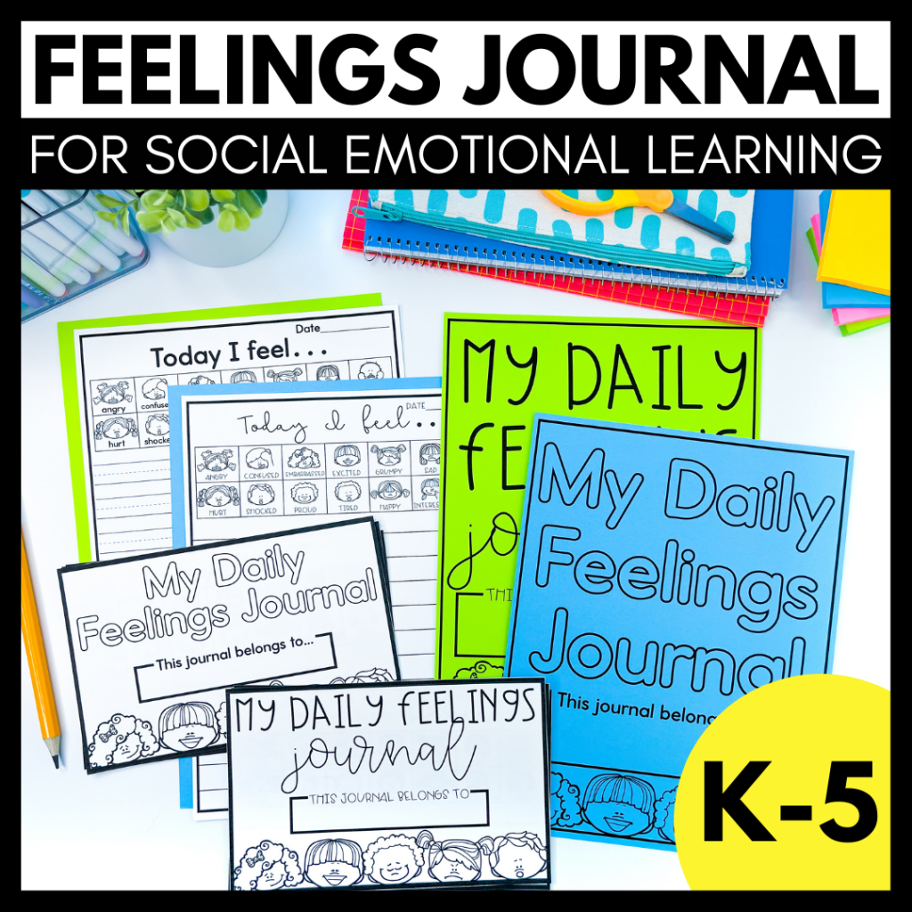 Social Emotional Learning Activities - Daily Feelings Check In Journal ...