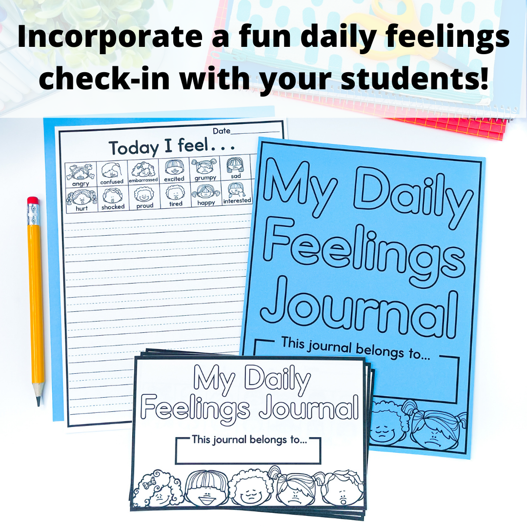 Social Emotional Learning Activities - Daily Feelings Check In Journal ...