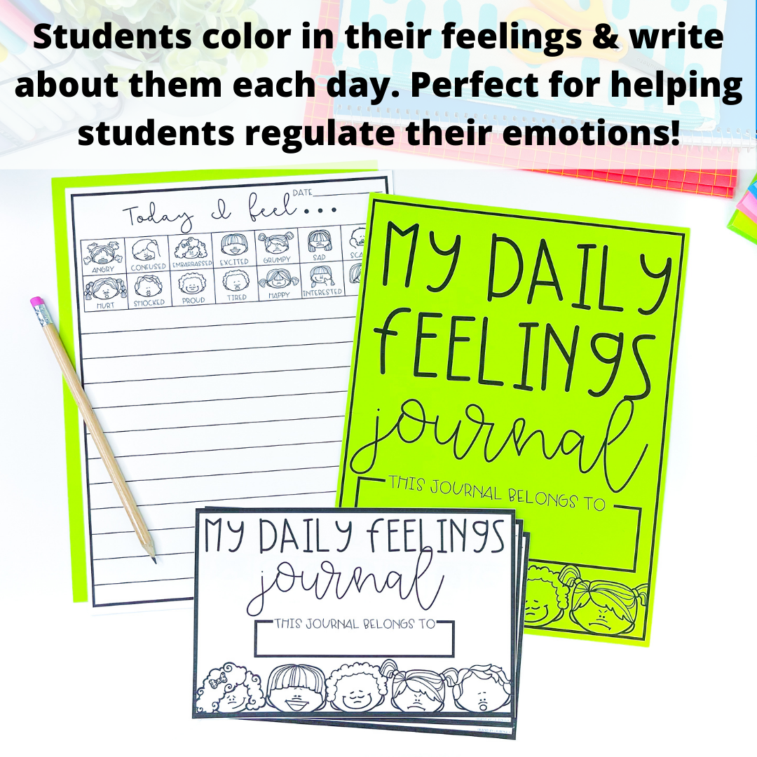 Social Emotional Learning Activities - Daily Feelings Check In Journal ...