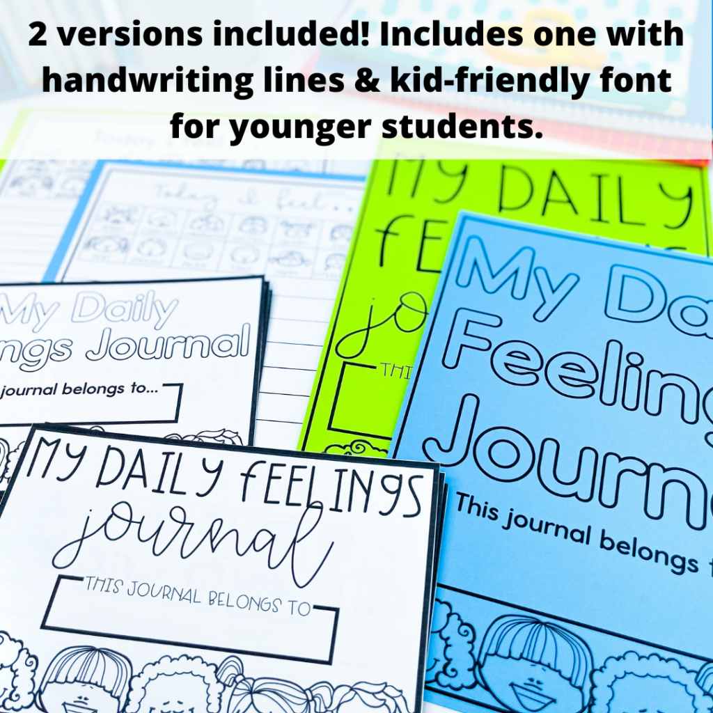 Social Emotional Learning Activities - Daily Feelings Check In Journal ...