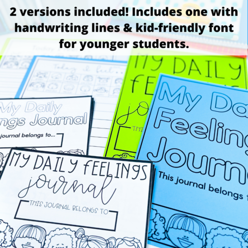 Social Emotional Learning Activities - Daily Feelings Check In Journal ...