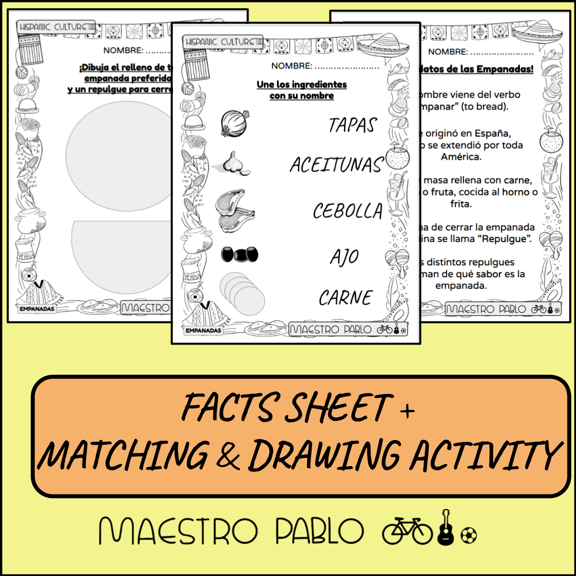 Empanadas Cooking Video Lesson and Printable Worksheets | Made By Teachers