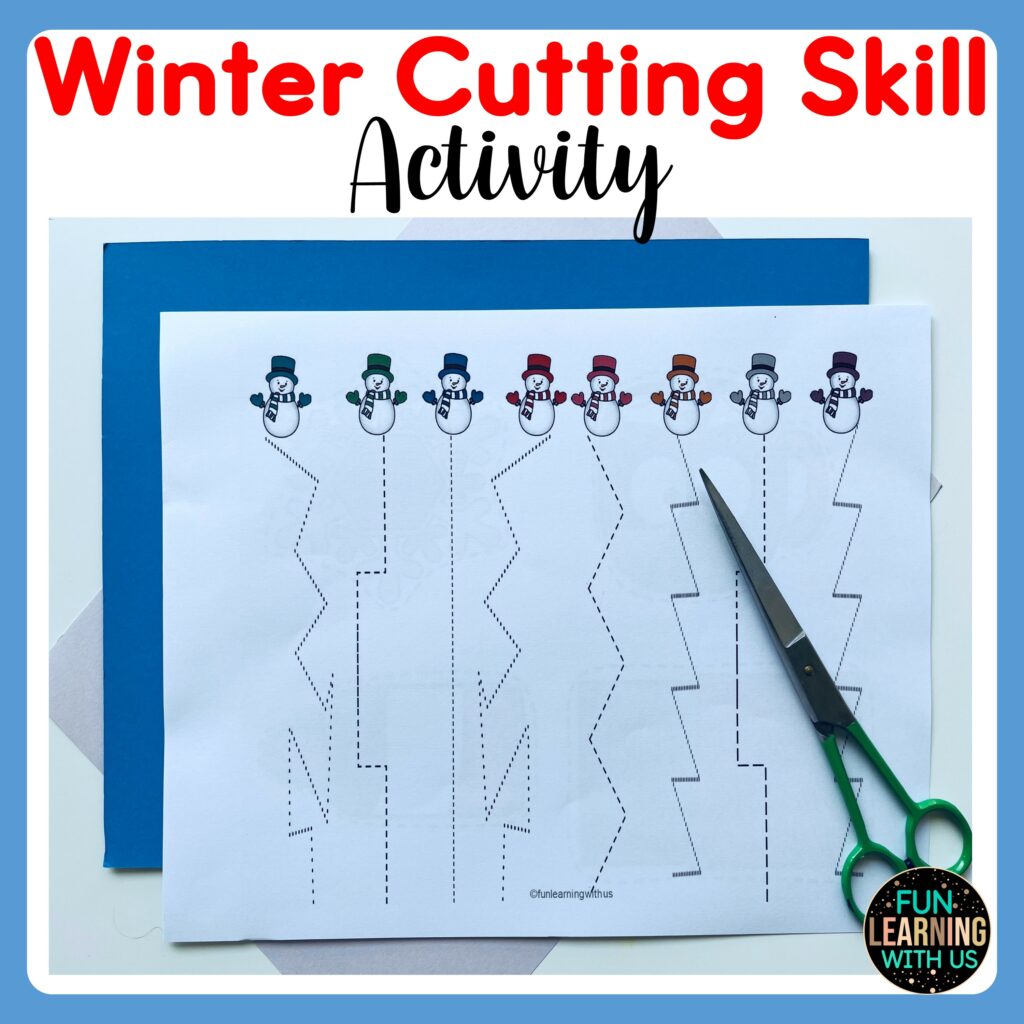 Winter Cutting Scissors Skill Practice | Winter Fine Motor Activity ...
