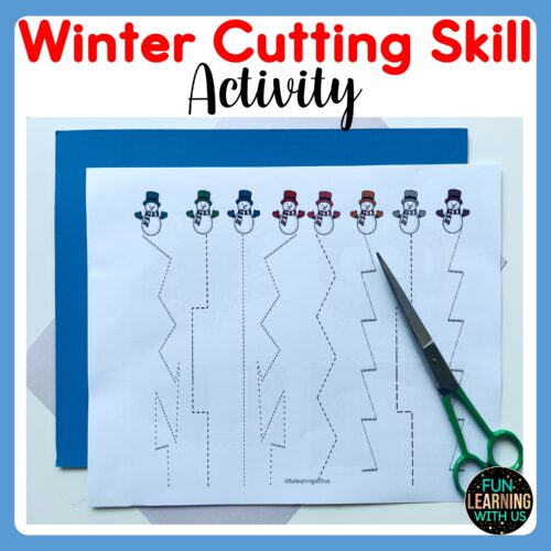 Winter Cutting Scissors Skill Practice | Winter Fine Motor Activity | Made By Teachers