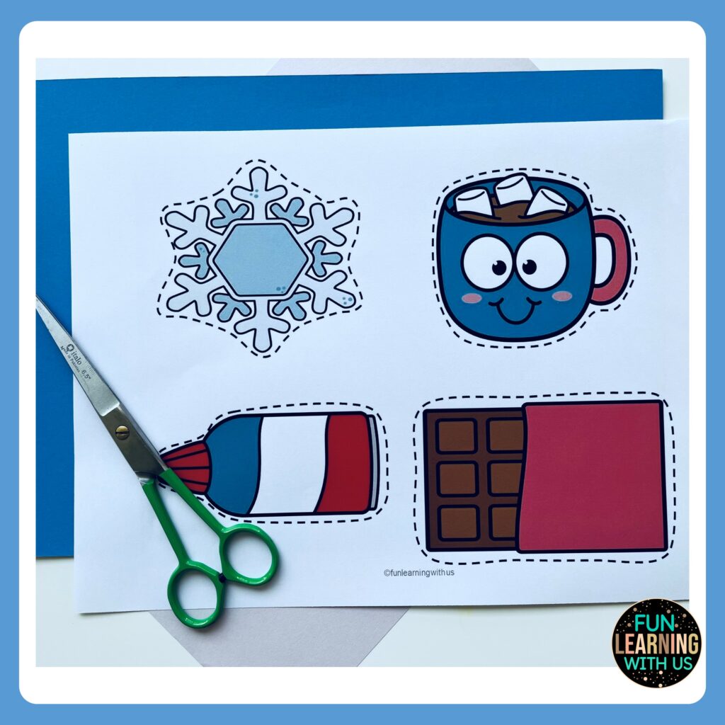Winter Cutting Scissors Skill Practice | Winter Fine Motor Activity ...