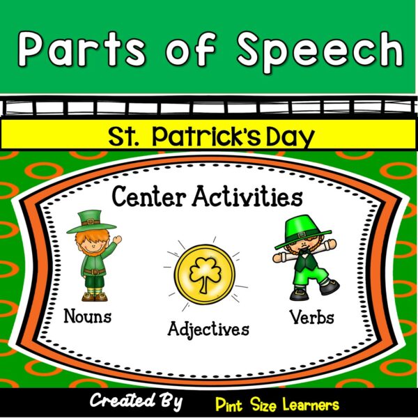 Nouns Verbs Adjectives | St. Patrick’s Day Center | Worksheets | March ...