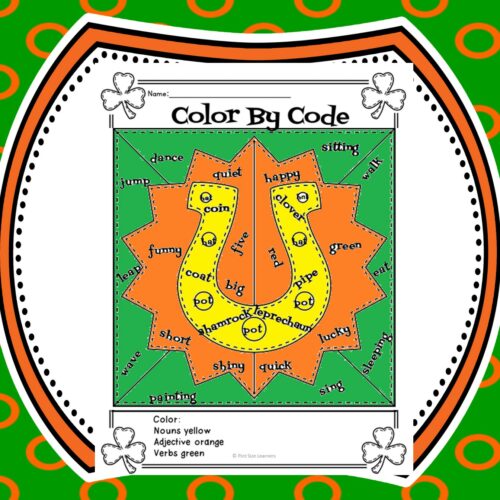 Nouns Verbs Adjectives | St. Patrick’s Day Center | Worksheets | March ...