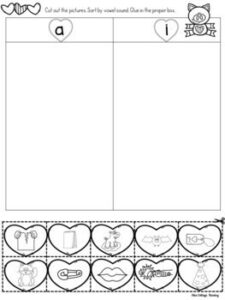 Valentine's Day Short Vowel Phonics Worksheets | Made By Teachers