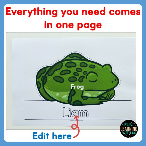 Editable Hibernating Frog Hat Crafts | Winter Animal Crown Craft ...