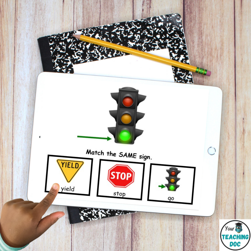 Community Signs Functional Life Skills Literacy PLUS Task Cards Level 1 ...