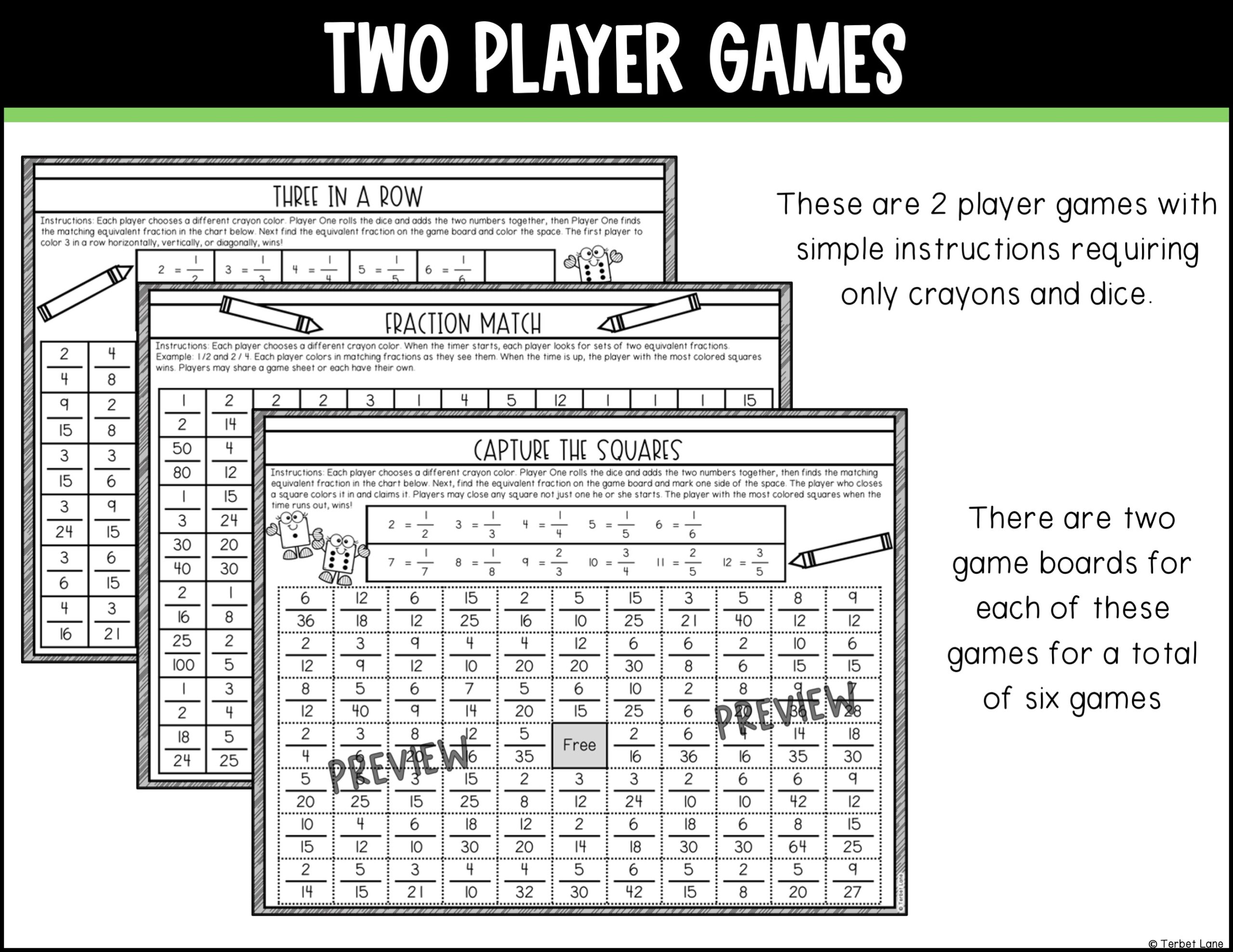 Equivalent Fractions Math Games | Made By Teachers