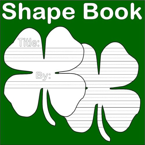 Four Leaf Clover Shape Book Writing Craft St Patric'ks Day March - Made ...