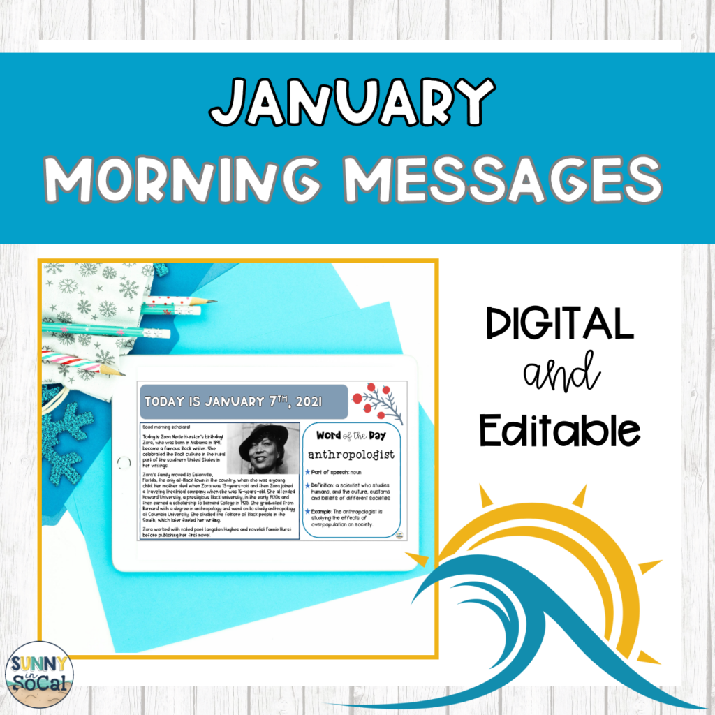 Morning Meeting Messages | January | Made By Teachers