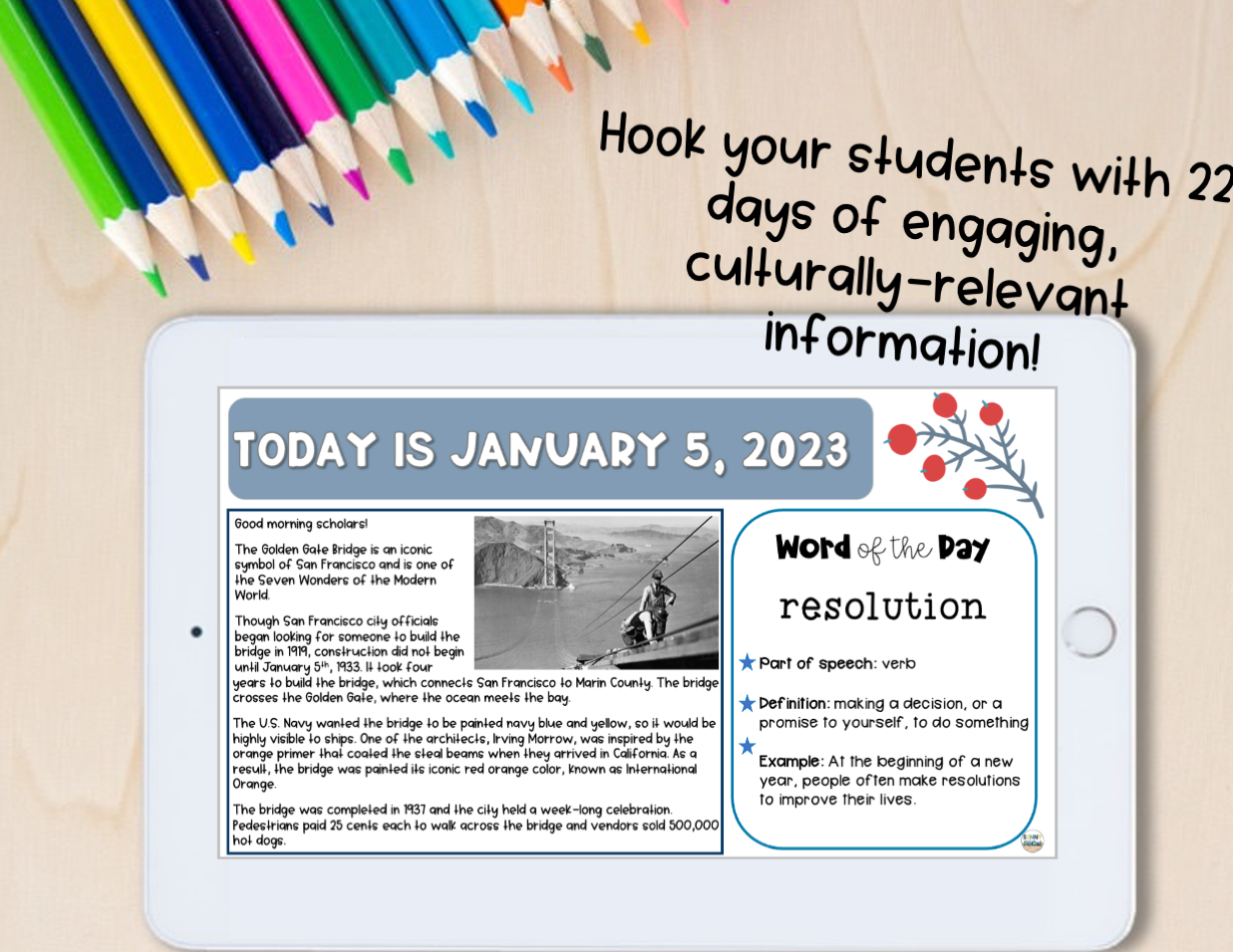 Morning Meeting Messages | January | Made By Teachers