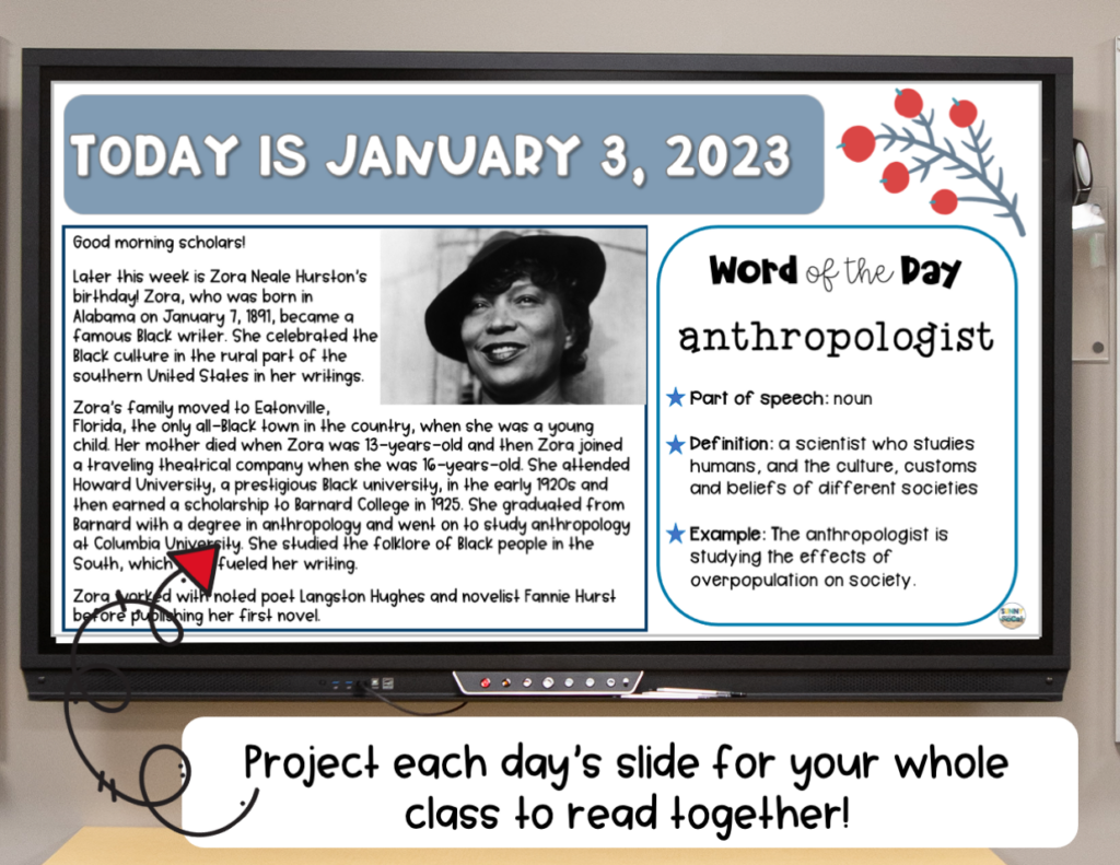 Morning Meeting Messages | January | Made By Teachers