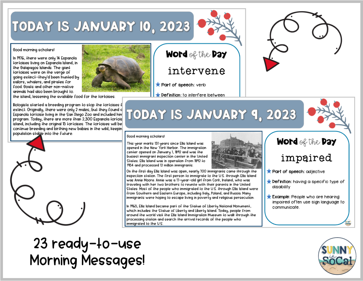 Morning Meeting Messages | January | Made By Teachers