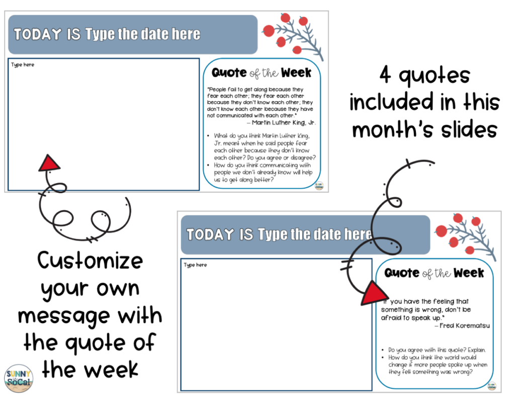 Morning Meeting Messages | January | Made By Teachers