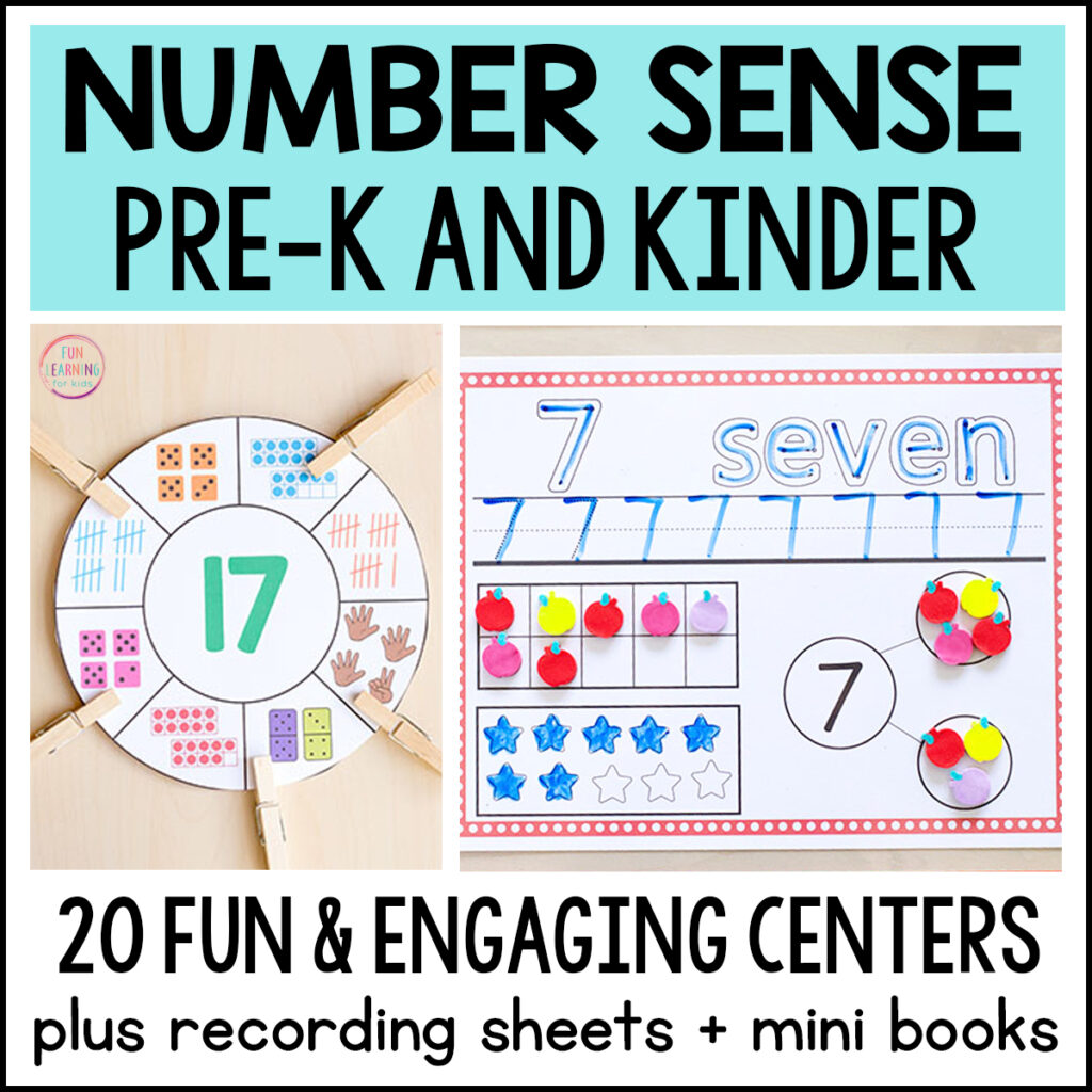 Number Sense Activities and Games for Math Centers in Preschool and ...