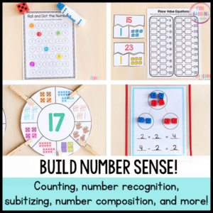 Number Sense Activities and Games for Math Centers in Preschool and ...