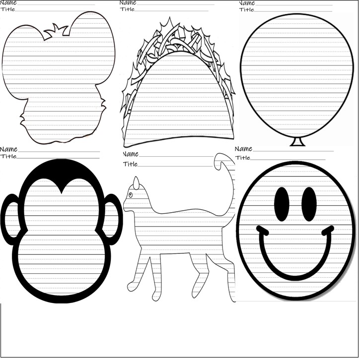 April Journal 25 Daily Writing Prompts Varied Theme Shaped Primary ...