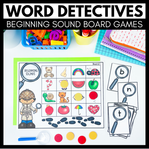 Beginning Sounds - Word Detective Games for Literacy Centers | Made By ...