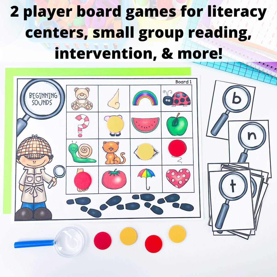 Beginning Sounds - Word Detective Games for Literacy Centers | Made By ...