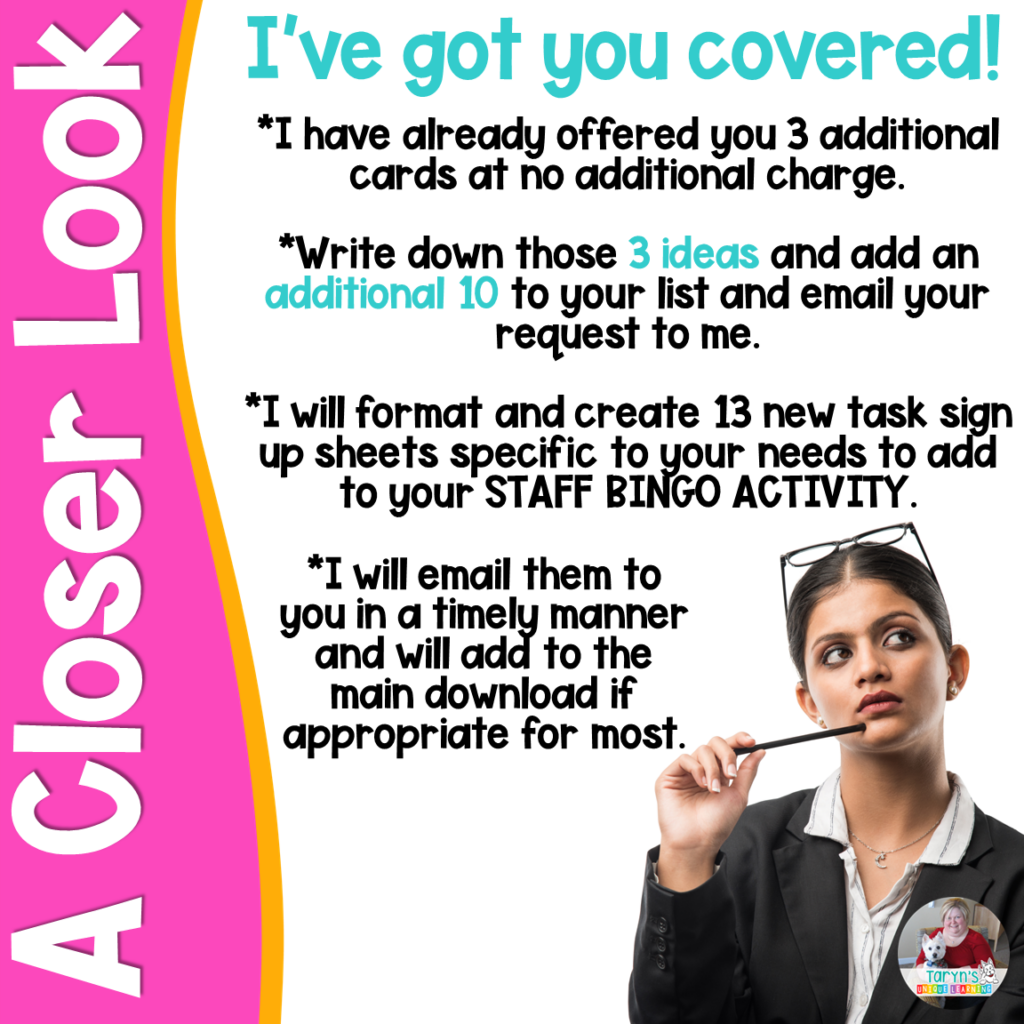 Staff Morale | Staff Bingo ADD ON Cards | Staff Morale Booster | Made ...