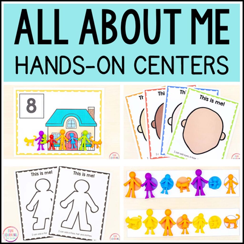 All About Me Activities for Centers - All About Me Book - Writing, Math ...