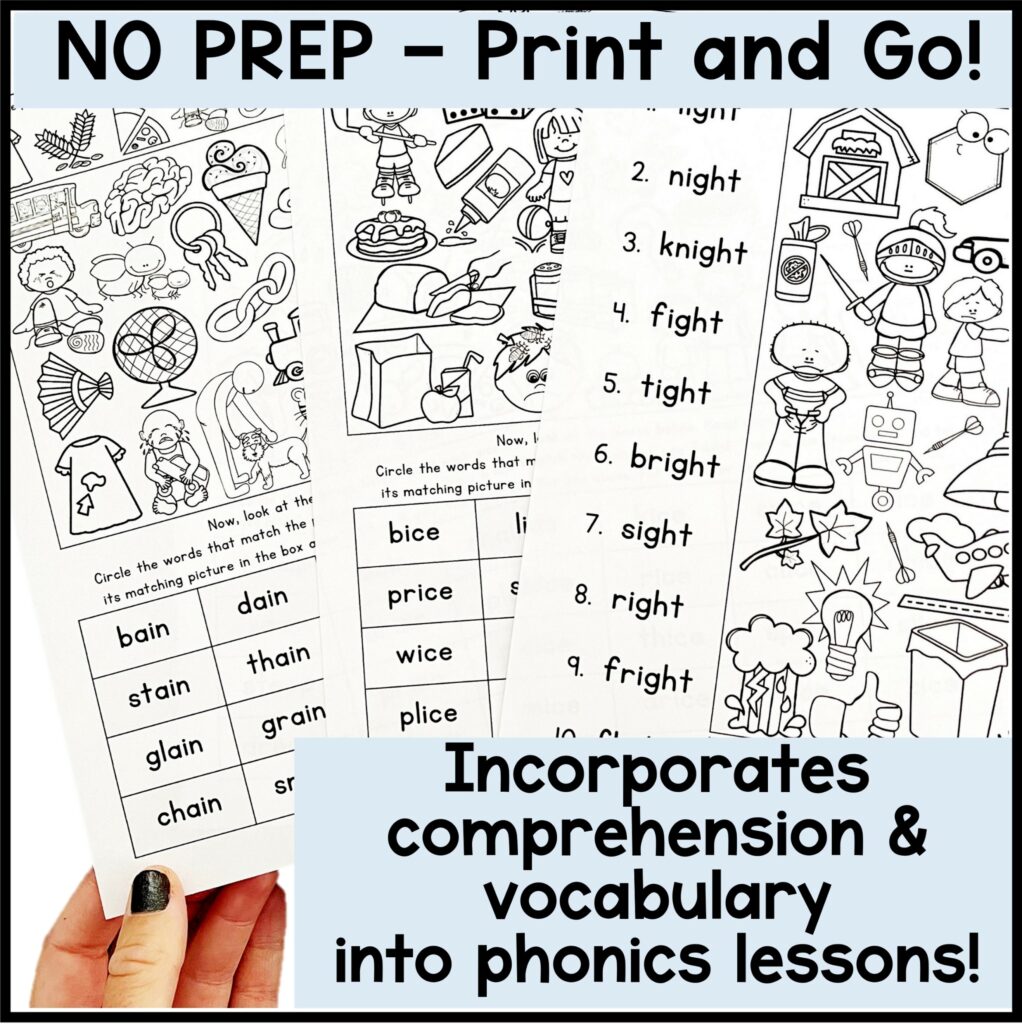 "I Spy" Coloring Pages Rhyming Word Families - Short and Long Vowels ...