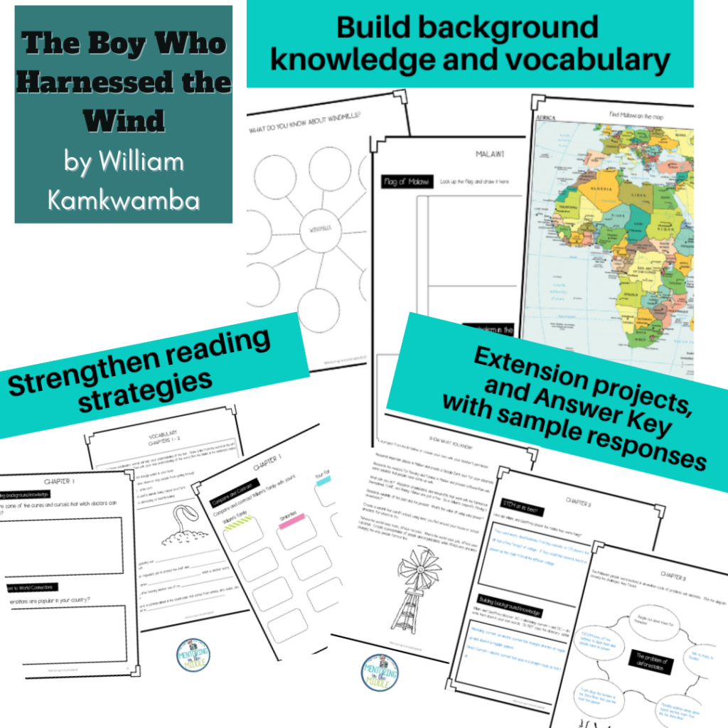 The Boy Who Harnessed the Wind Reading Unit & Novel Study Guide | Made ...