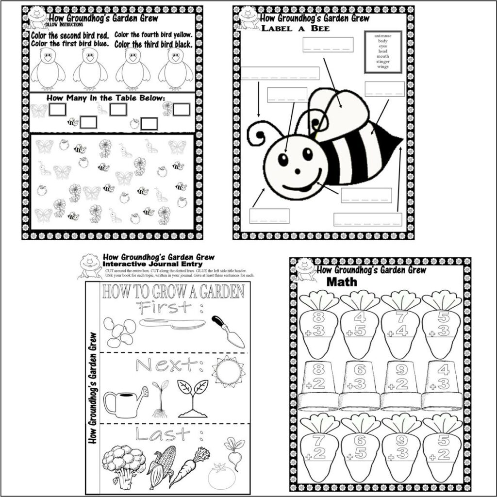 How Groundhog's Garden Grew Book Study Companion Reading Comprehension ...