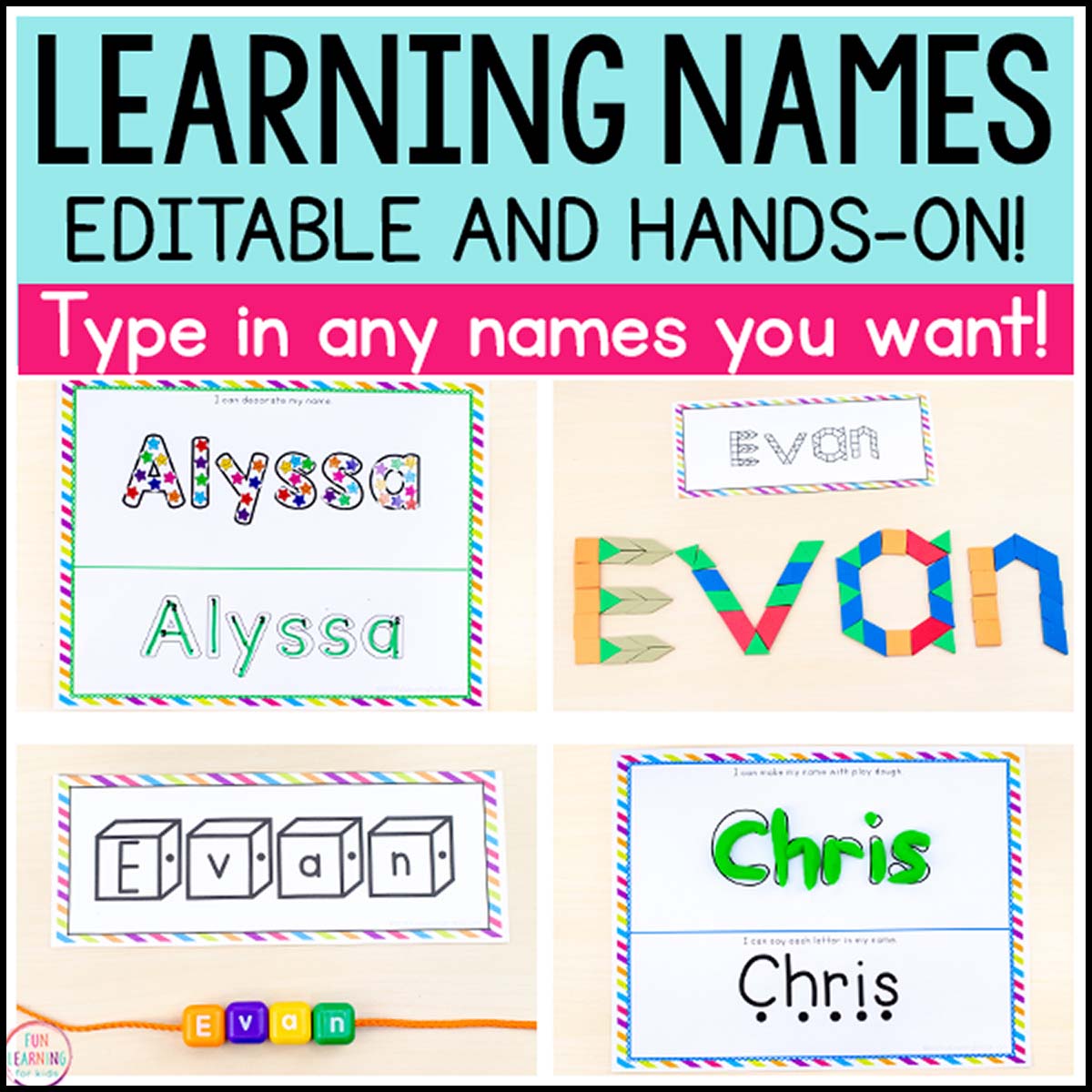 Editable Name Tracing and Writing Practice Activities | Made By Teachers