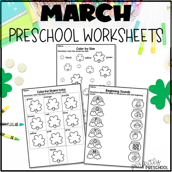 March No Prep Worksheets for Preschool and Pre-K | Made By Teachers