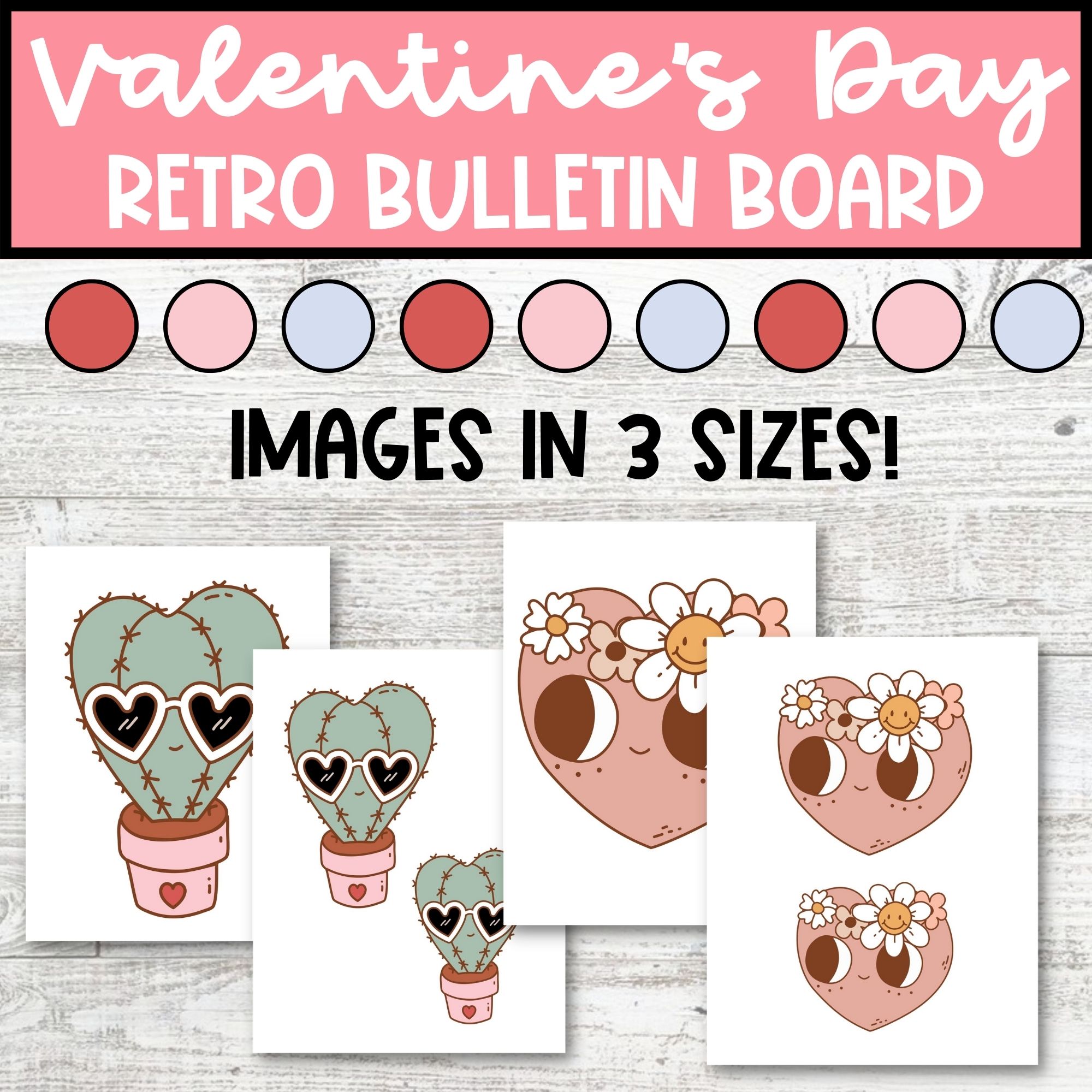 Retro Valentine's Day Bulletin Board and Boho February Door Decor ...