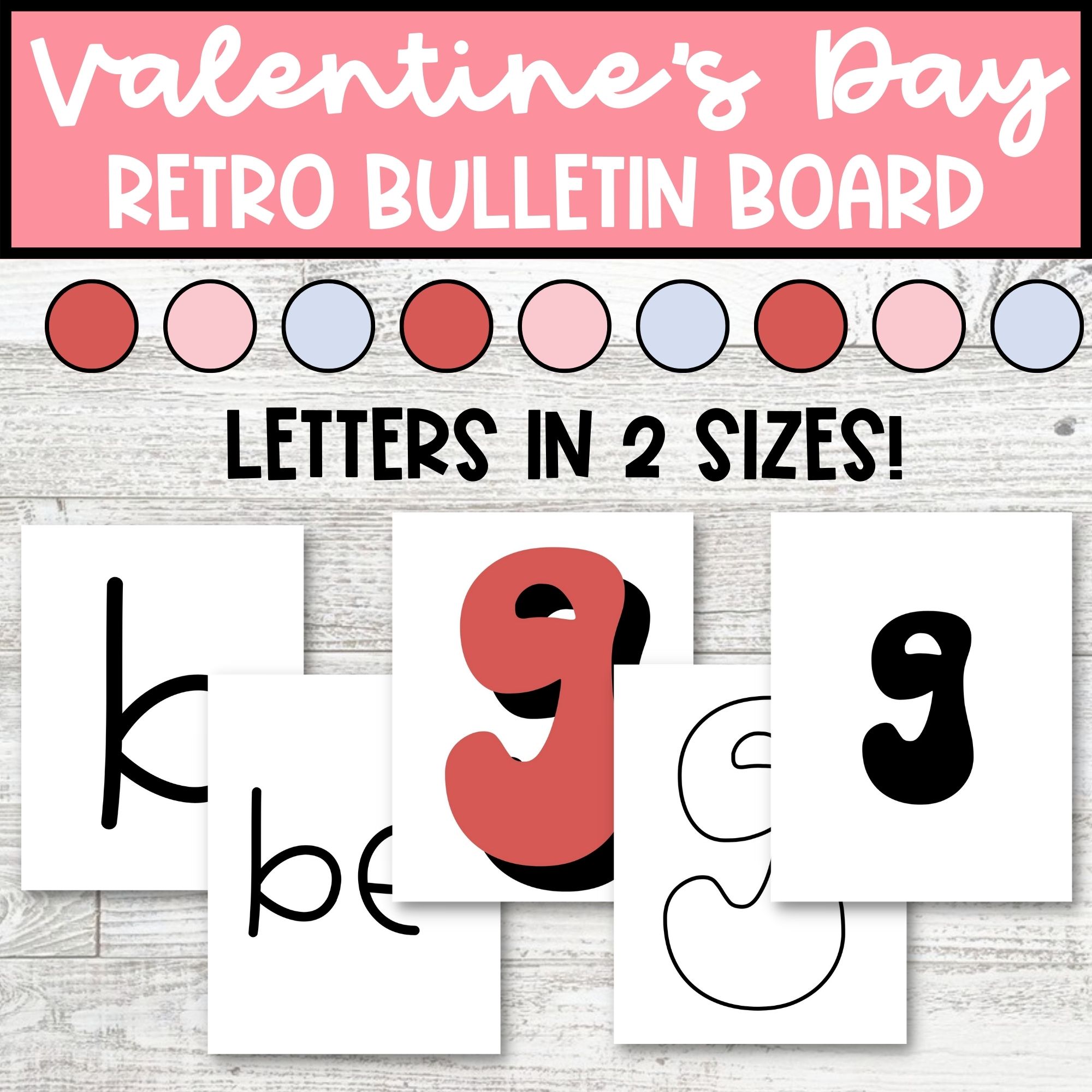 Retro Valentine's Day Bulletin Board and Boho February Door Decor ...