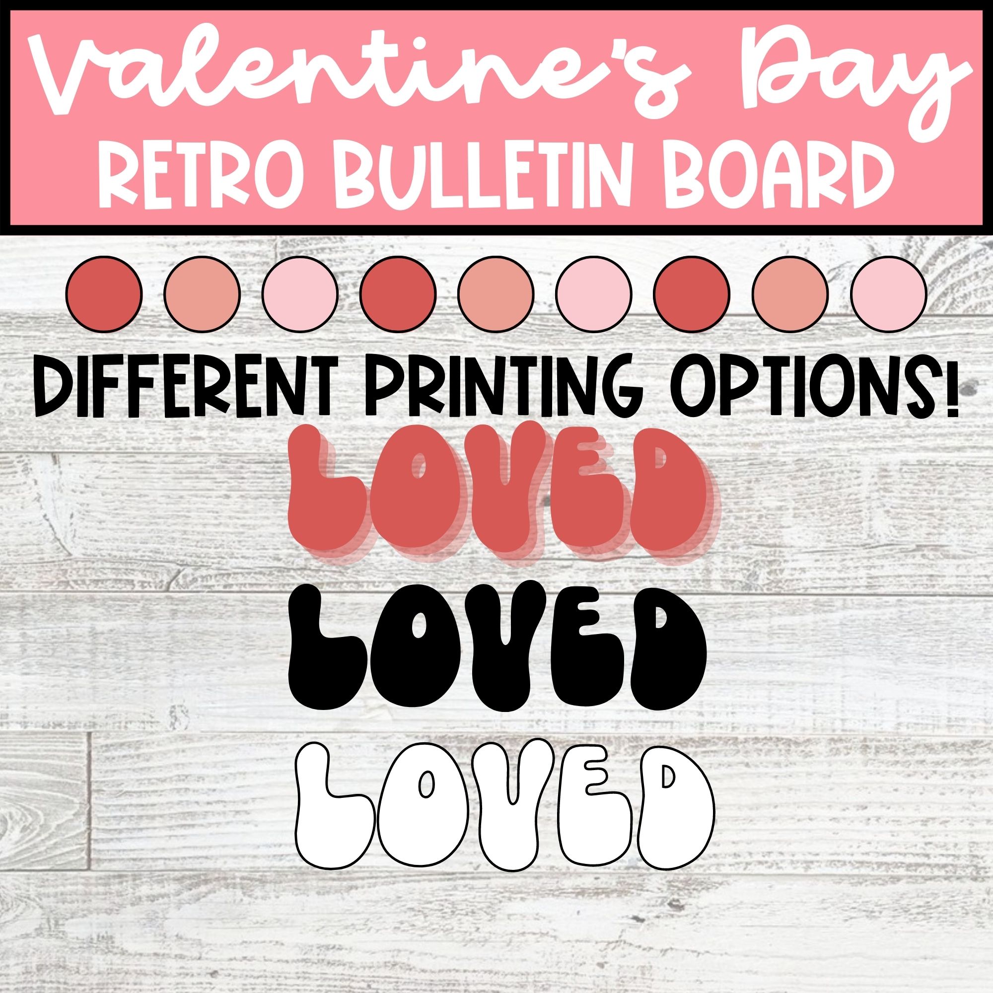 Retro Valentine's Day Bulletin Board and February Door Decor with ...
