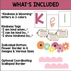Spring Bulletin Board Kit or Door Decor & Activity | Kindness is ...