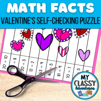 February Multiplication and Division Self-Checking Puzzle | Made By ...