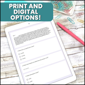 Context Clues Reading Comprehension ELA Bell Ringers Morning Work ...