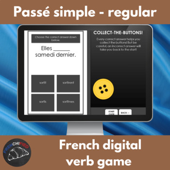 Digital game to practice Passé simple regular verbs | Made By Teachers