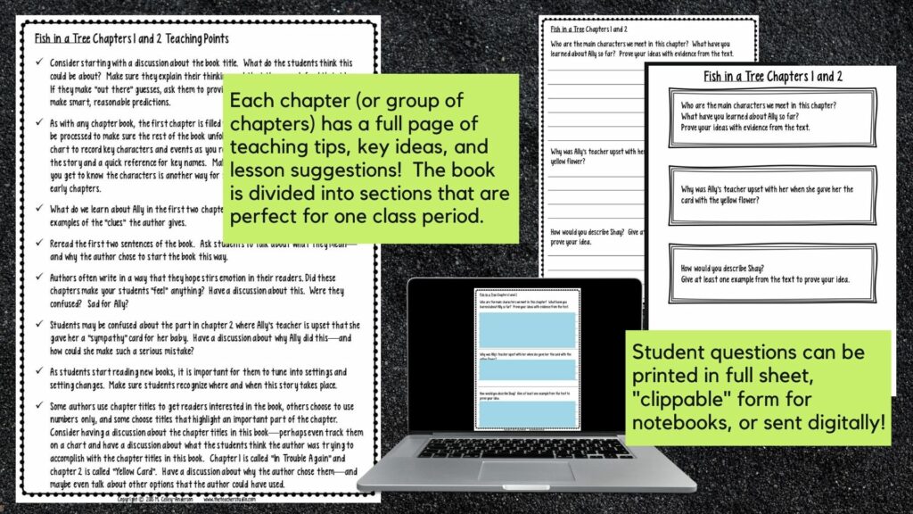 Fish in a Tree Novel Study - Print and Digital Access | Made By Teachers